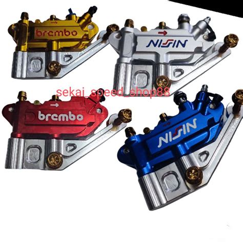 Jual Paket Kaliper Monoblok Brembo 4 Piston CNC Breket Kaliper Baut