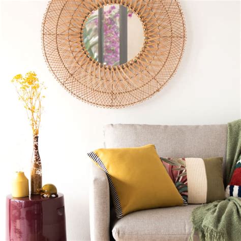 Miroir rond en rotin tressé D80 CHAMIZO Maisons du Monde