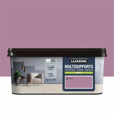 Peinture Mur Boiserie Radiateur Berry 5 Satin Luxens 25l Leroy