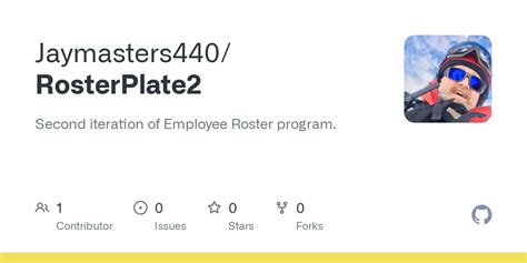 Github Jaymasters Rosterplate Second Iteration Of Employee