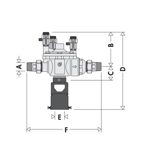 Controllable Reduced Pressure Zone Backflow Preventer Caleffi 574