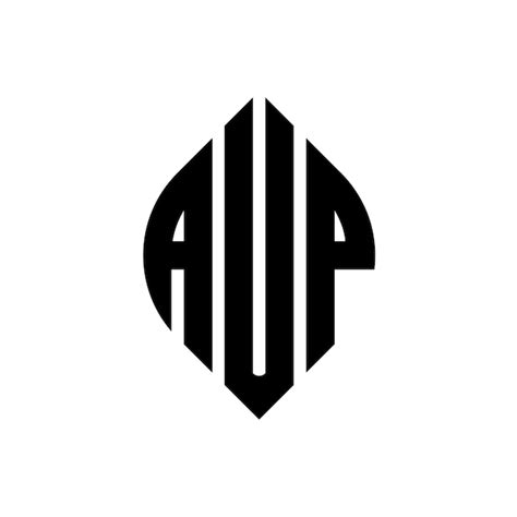 Premium Vector Aup Circle Letter Logo Design With Circle And Ellipse