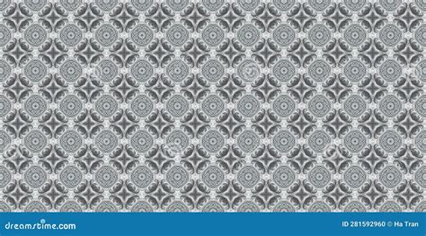 Seamless Tileable Background Pattern Abstract Symmetrical Geometrical Ornament Stock
