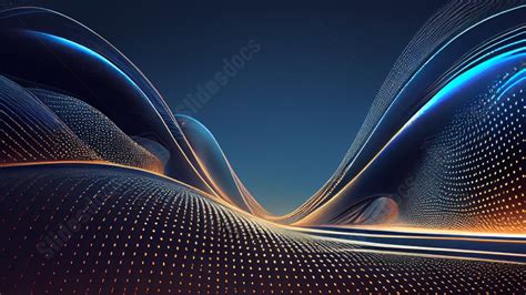 Sci Fi Inspired Design Purple And Blue Abstract Geometry Rendered In 3d
