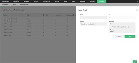 Schedule Reports Opmanager Help