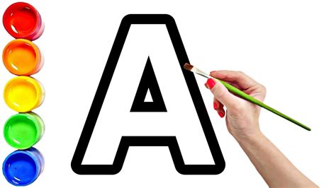 Abcdefghijklmnopqrstuvwxyz Easy Draw And Paint Alphabet A To Z Abc