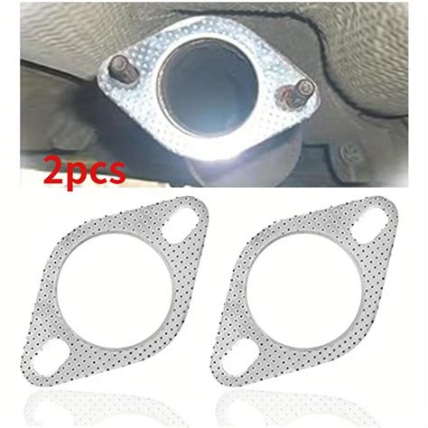 2pcs Automotive Exhaust Gasket Muffler High Temperature Sealing