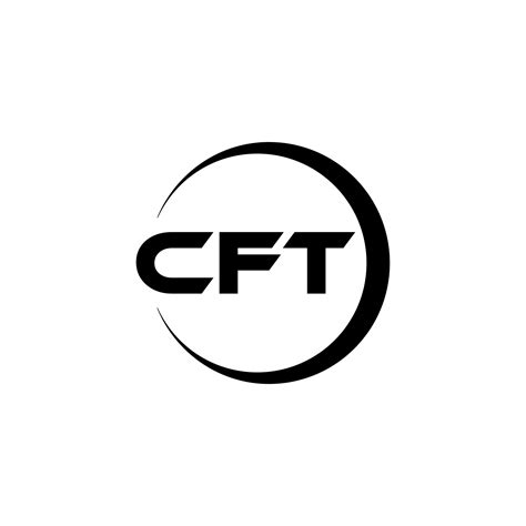 Cft Letra Logo Diseño En Ilustración Vector Logo Caligrafía Diseños