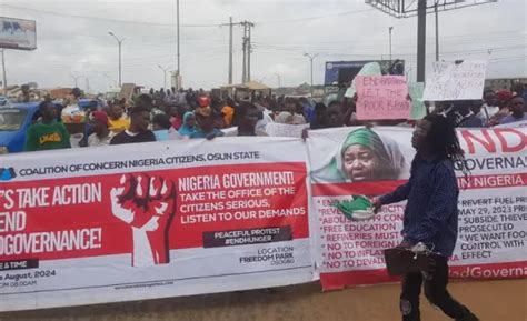 Endbadgovernance Protest Osun Edo And Jos Residents Shun Presidents