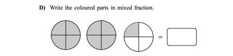D Write The Coloured Parts In Mixed Fraction Filo