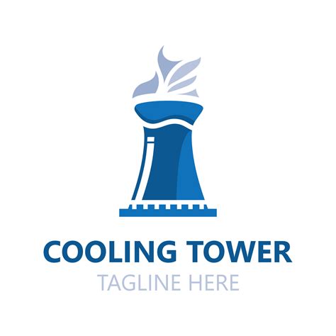 Cooling Tower Logo Image Design Energy Industry Station Vector