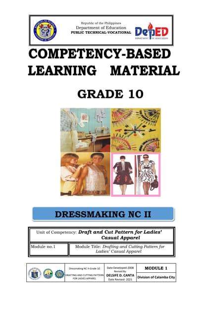 Techniques In Drafting And Cutting Pattern Ppt