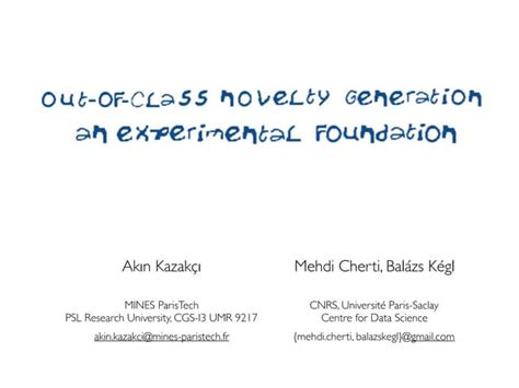 Creating New Classes Of Objects With Deep Generative Neural Nets Pdf