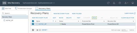 Recovery Plan Testing And Failover Dell Powerstore Vmware Live Site