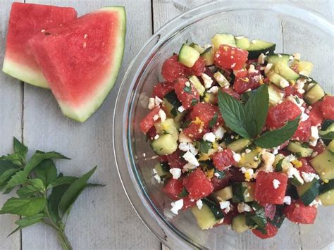 Watermelon Salad With Feta And Mint Eat The Gains