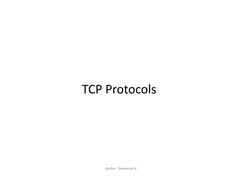 Important Tcpudp Protocols Pdf Computer Networking Computing