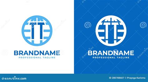 Letter Tt Globe Logo Suitable For Any Business With Double T Or Tt