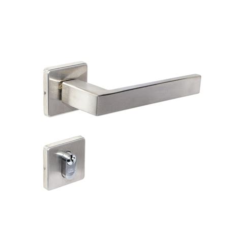 Fechadura Externa Imab Hato Roseta Quadrada Inox Escovado Mm Madeiramadeira