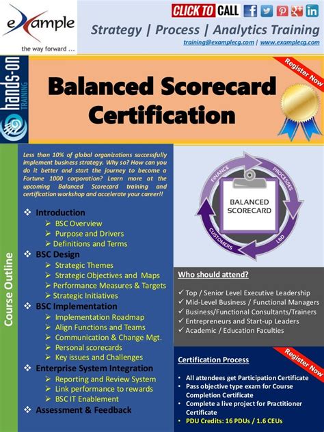 E Xamplecg Balanced Scorecard Certification Course Brochure