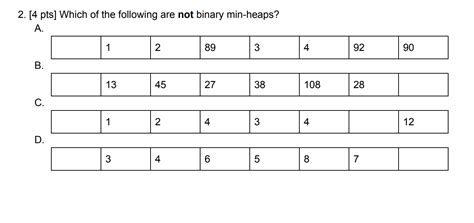 Solved 2 4 Pts Which Of The Following Are Not Binary