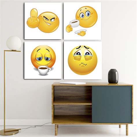 Jual Hiasan Dinding Emot Pajangan Wall Decor Pajangan Poster Kayu Emot