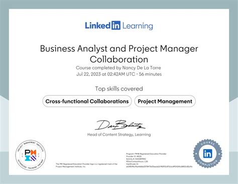 Nancy De La Torre On Linkedin Certificate Of Completion