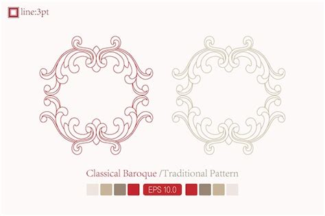 Premium Vector Vintage Symmetrical Baroque Pattern Vector Lineart Victorian Art Deco