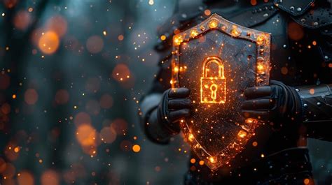Cybersecurity Concept Protecting Digital Data Premium Ai Generated Image