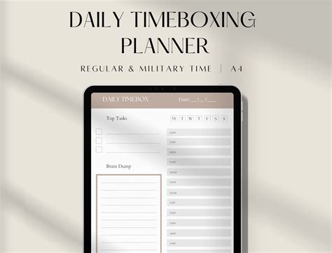 Daily Timeboxing Planner Template Time Box Planner Time Blocking For IPad And Goodnotes