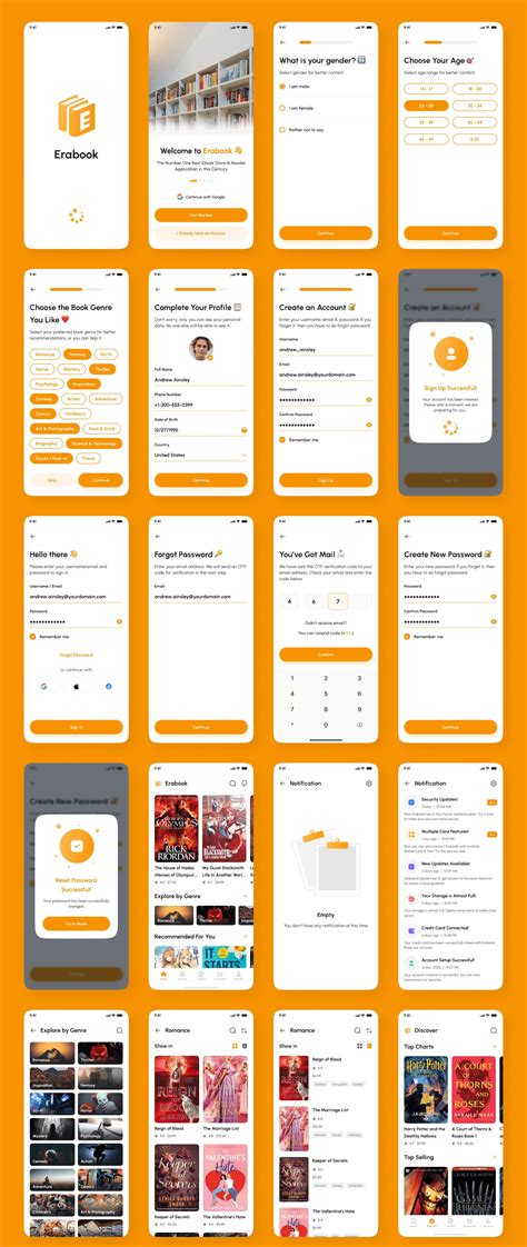 Erabook Ebook Store Reader App UI Kit Figma Resources On UI Mobile App Design App