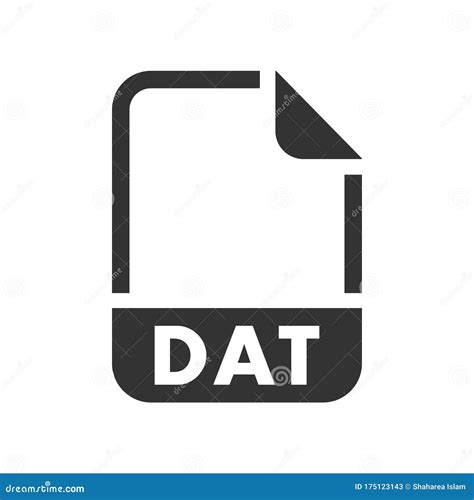 Dat File Format Icon Stock Vector Illustration Of File 175123143