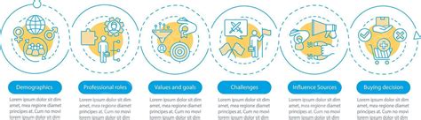 Infografis Persona Pembeli Dengan 6 Langkah Dan Garis Waktu Vektor