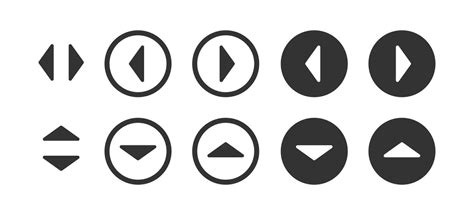 Left Rigth Up Down Arrows Icon Pointer Symbol Sign App Button