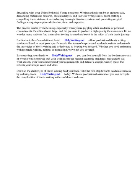 Unimelb Thesis Pdf