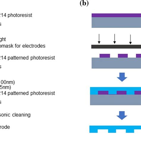 Process Flow For Chip Fabrication A Electrode Pair Manufacturing Download Scientific Diagram