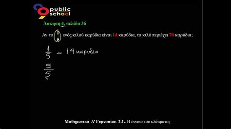 2 1 Μαθηματικα Εννοια κλασματος άσκ4 Α ΓΥΜΝΑΣΙΟΥ Youtube