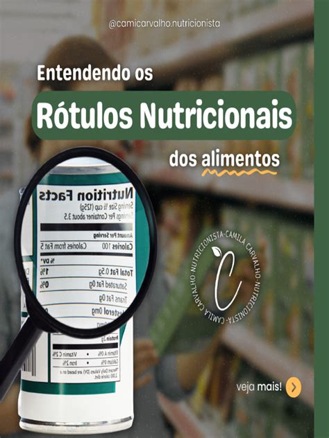 Entendendo Os Rótulos Nutricionais Dos Alimentos Pdf Gastronomia