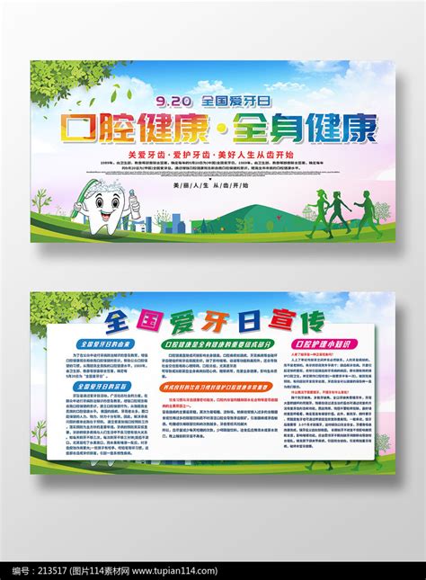 简约全国爱牙日展板设计 图片114