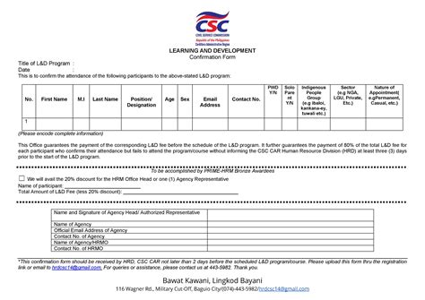 Learning And Development Opportunities For Calendar Year 2025