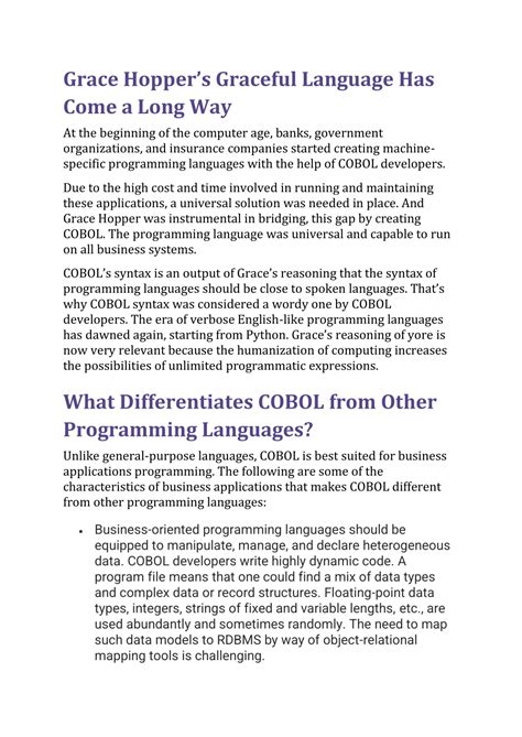Ppt Why Cobol Is Still Relevant Today Cobol Programmer Powerpoint