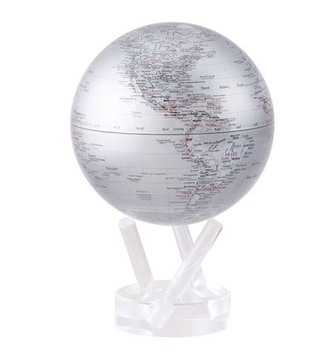 Mova Globe Mg 45 Slr Самовращающиеся глобус Mova Globe с политической картой серебристого