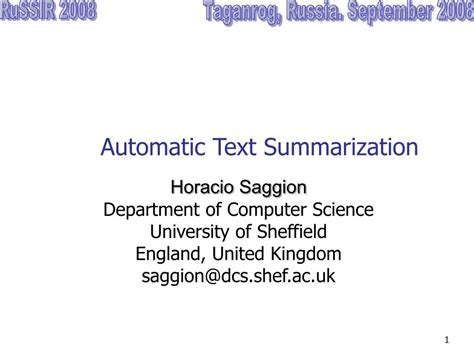 Ppt Automatic Text Summarization Powerpoint Presentation Free