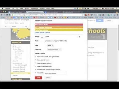 How To Create Embed Code That Displays Multiple Google Calendars