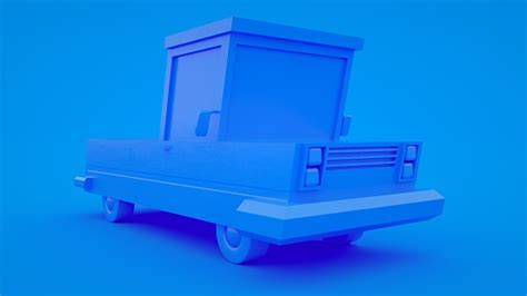 파란색 파스텔 배경에 만화 낮은 폴리 자동차 3d 렌더링 기하학적 장면 차에 대한 스톡 사진 및 기타 이미지 차 대학교 디지털 생성 이미지 Istock