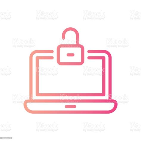 흰색 배경에서 격리된 랩톱 그라데이션 아이콘 0명에 대한 스톡 벡터 아트 및 기타 이미지 0명 그라데이션 그래픽 사용자
