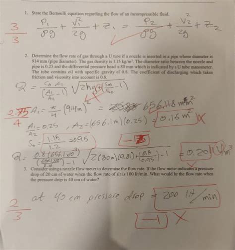 Solved State The Bernoulli Equation Regarding The Flow Of Chegg