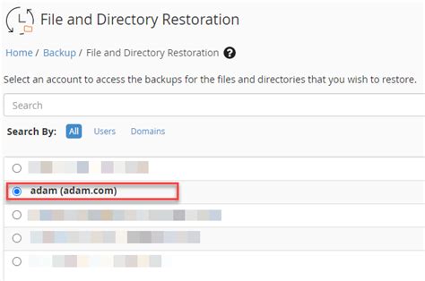 How To Use Whm To Restore Filedirectory Backup Eukhost