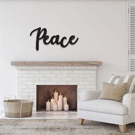 Bobbie Jo Designs Cursive Word Peace Sign Wall Décor Wayfair