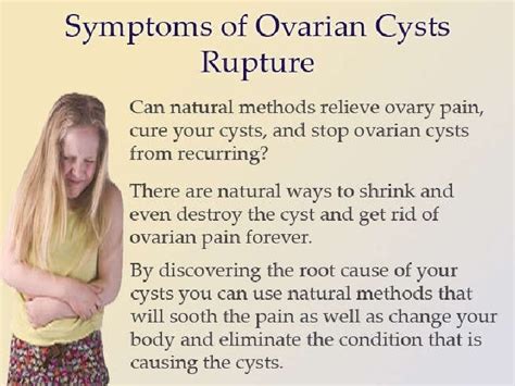 Symptoms Of Ovarian Cysts Rupture