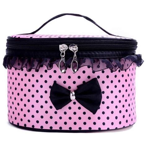 Herrnalise Cosmetic Bag For Women Barrel Shaped Travel Makeup Bags
